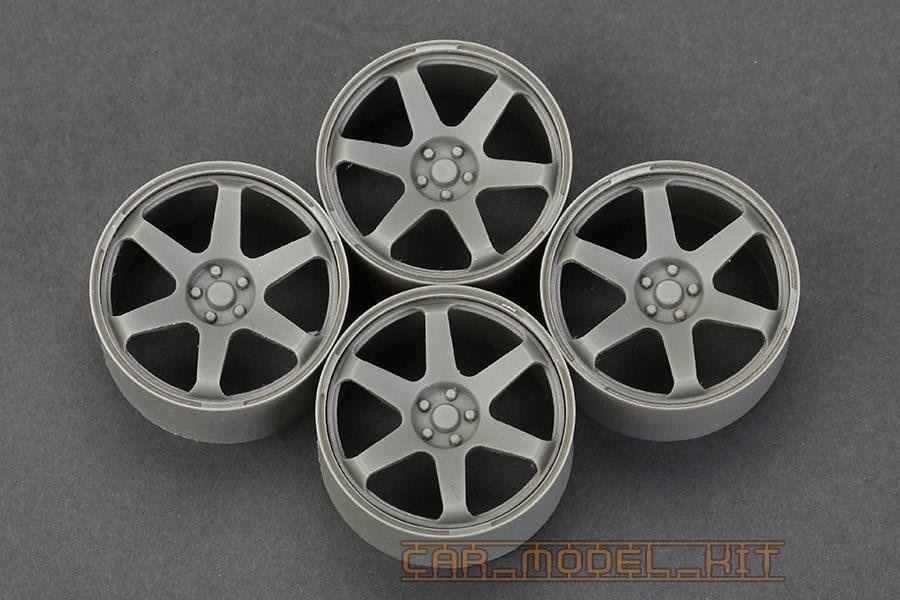 19' TE37 Wheels 1/18 - Hobby Design | Car-model-kit.com