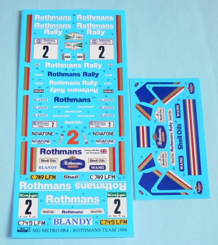 Metro 6R4 - Rothmans rallye team 1986 - J.McRae 1/24 - REJI MODEL | Car ...