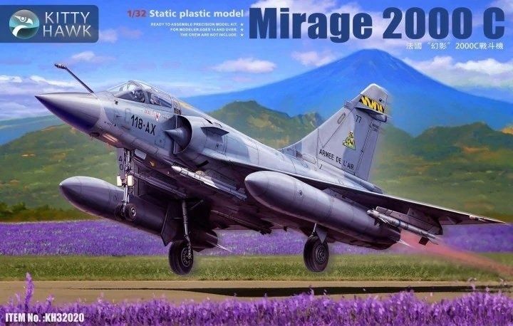 Mirage 2000 C 1/32 - Kitty Hawk | Car-model-kit.com