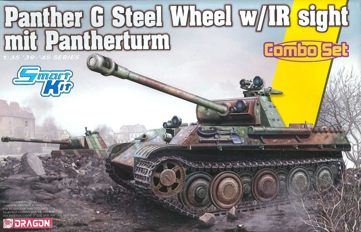 Panther Ausf.G Steel Wheel w/IR sight Mit Pantherturm 1/35 - Dragon ...