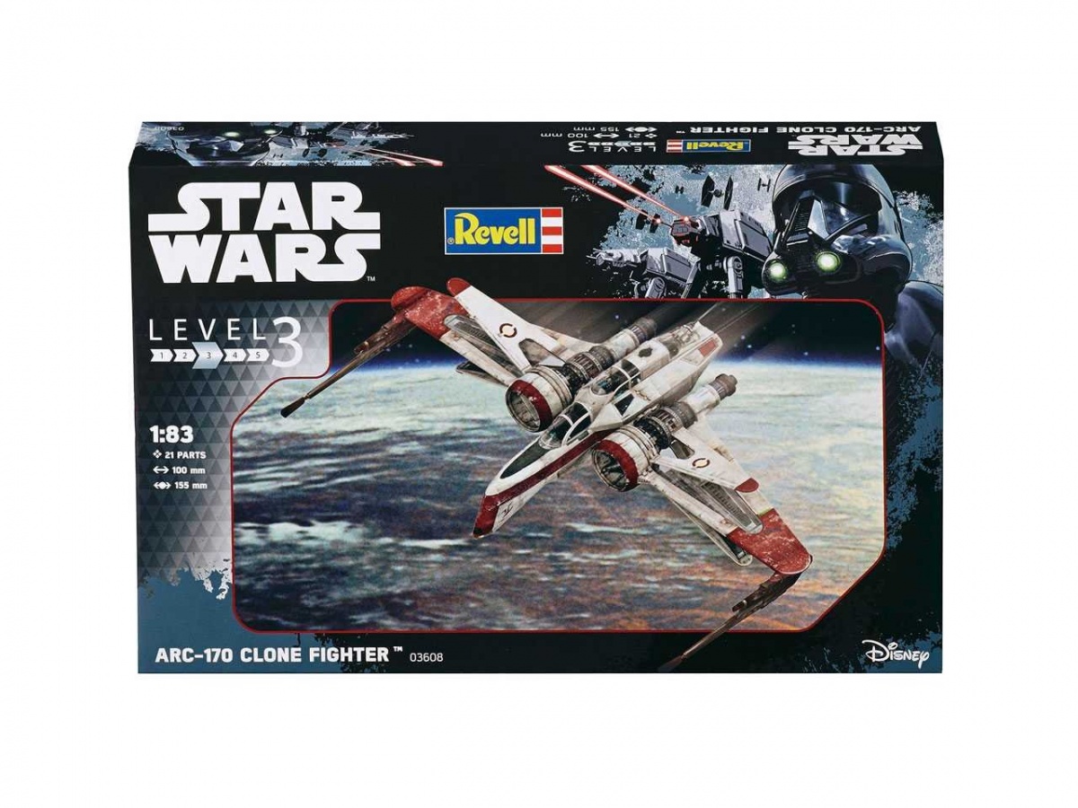 Plastic ModelKit SW 03608 - ARC-170 Clone Fighter (1:83) | Car-model ...