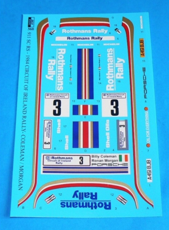 Porsche 911 SCRS - "Rothmans" 1985 Circuit of Ireland rally - Coleman ...