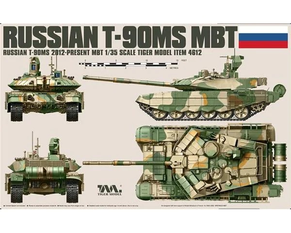 Russian T-90MS MBT 2012-Present MBT 1/35 - Tiger Model | Car-model-kit.com