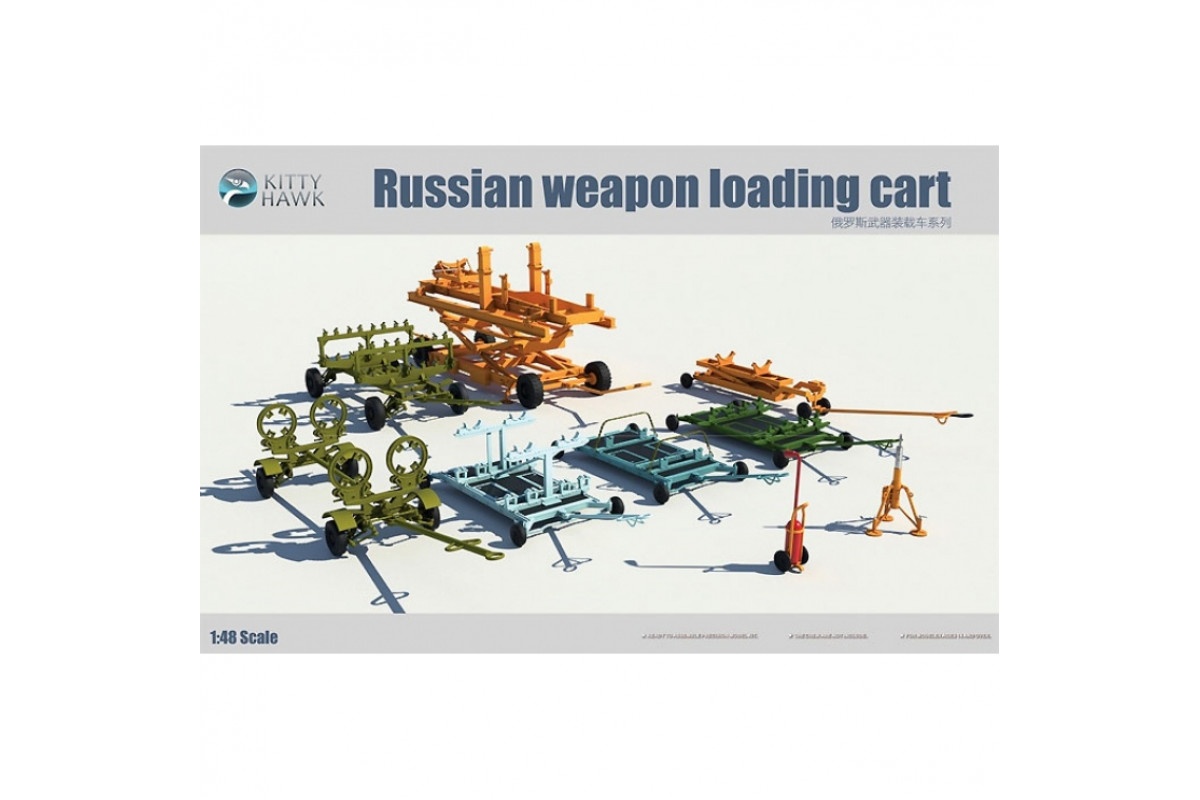 Russian weapon loading cart with 3 Figures 1:48 - KittyHawk | Car-model ...