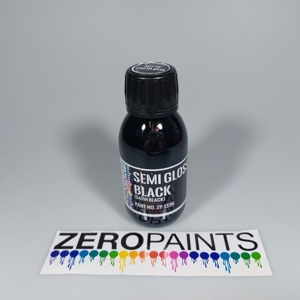 Semi-Gloss Black Paint 100ml - Zero Paints | Car-model-kit.com